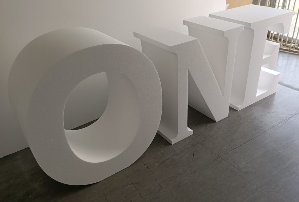 Polystyrene Lettering 300mm High X 50mm - Custom Polystyrene